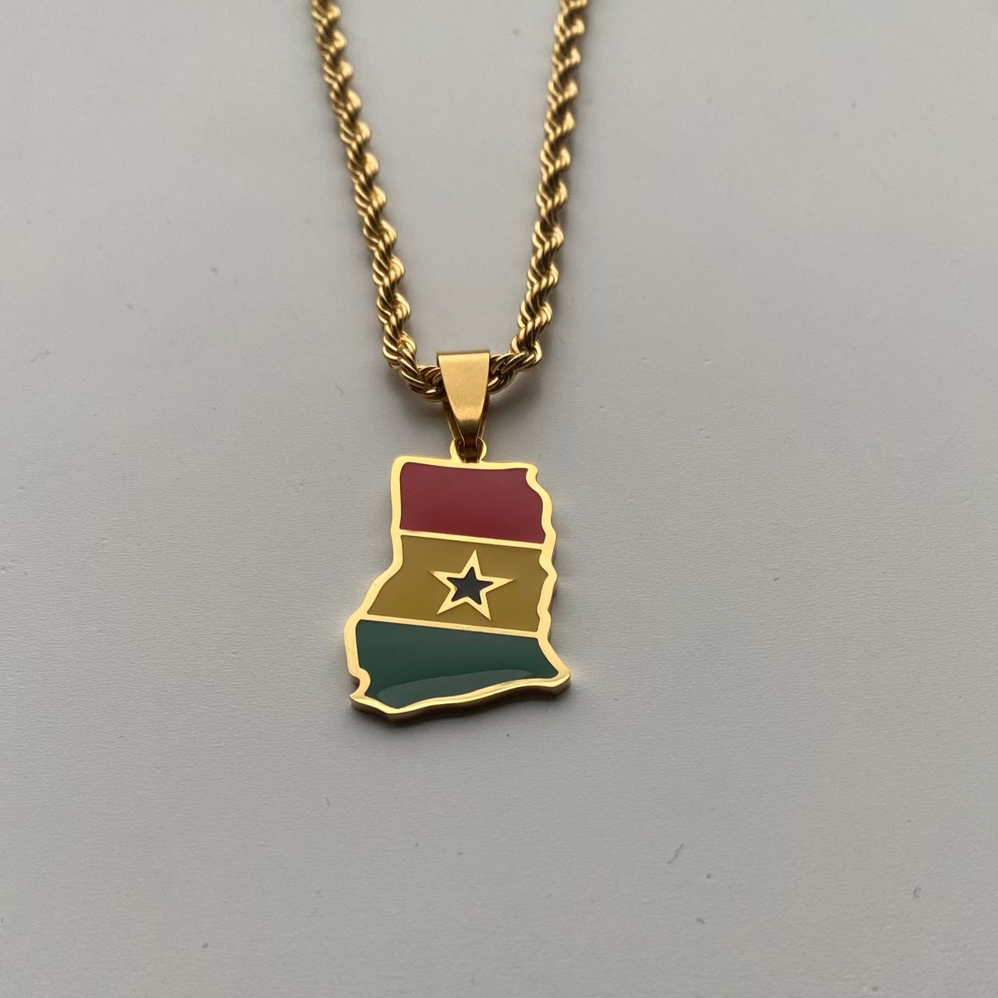 Ghana Necklace - Flag – Loussra Jewels