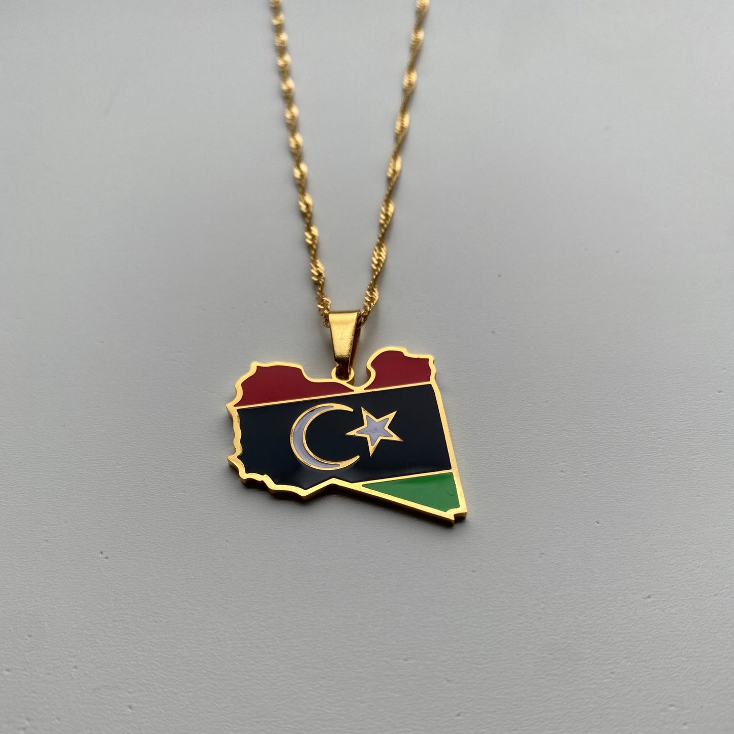 Libya Necklace - Flag – Loussra Jewels